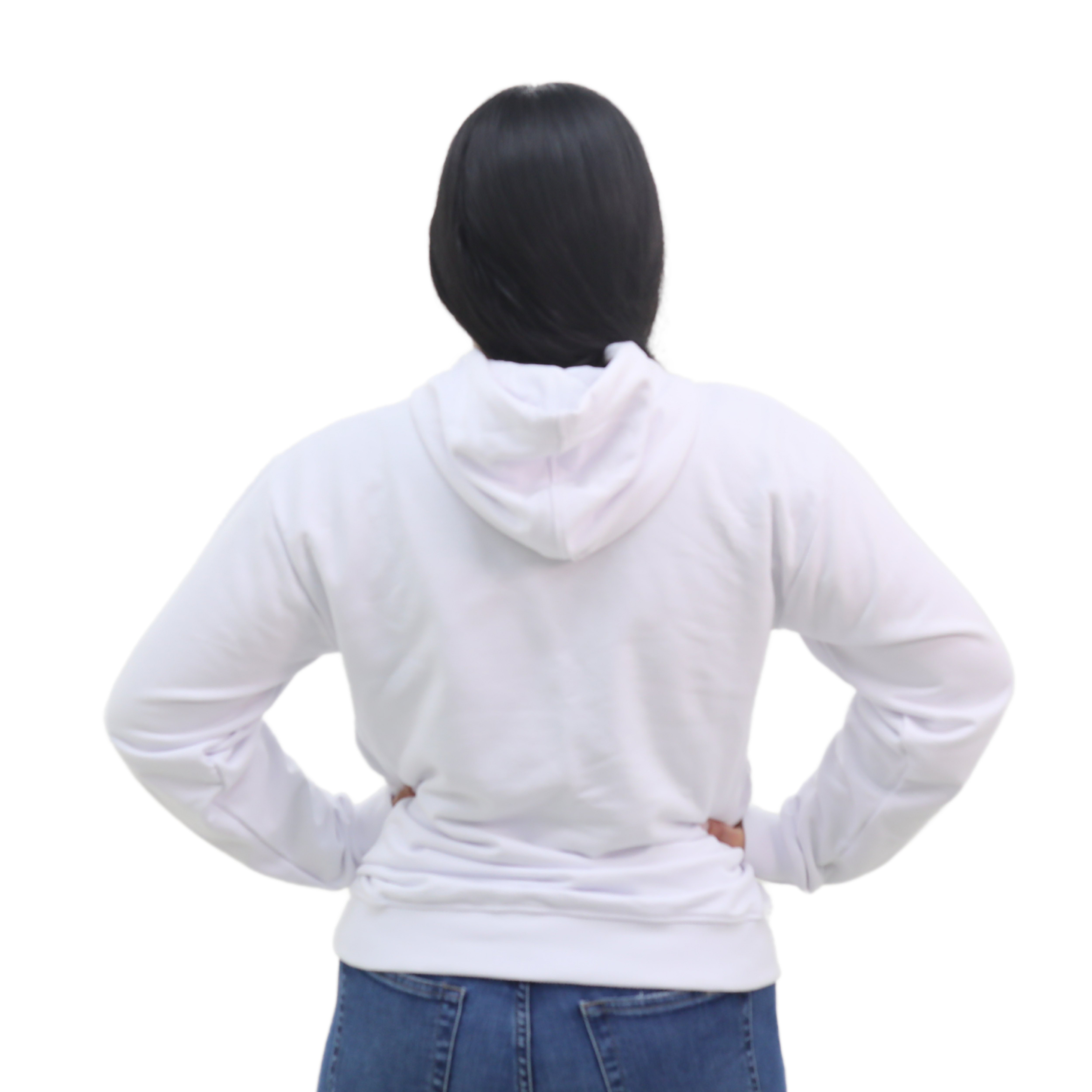 Polera blanco con capucha